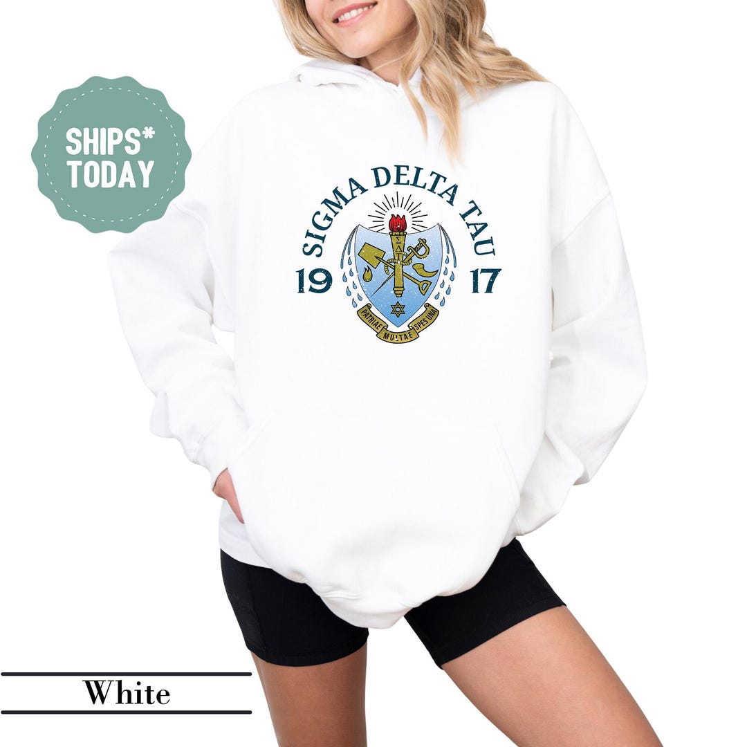 Sigma Delta Tau Noble Crest Sorority Sweatshirt - Sig Delt Coat of Arms ...