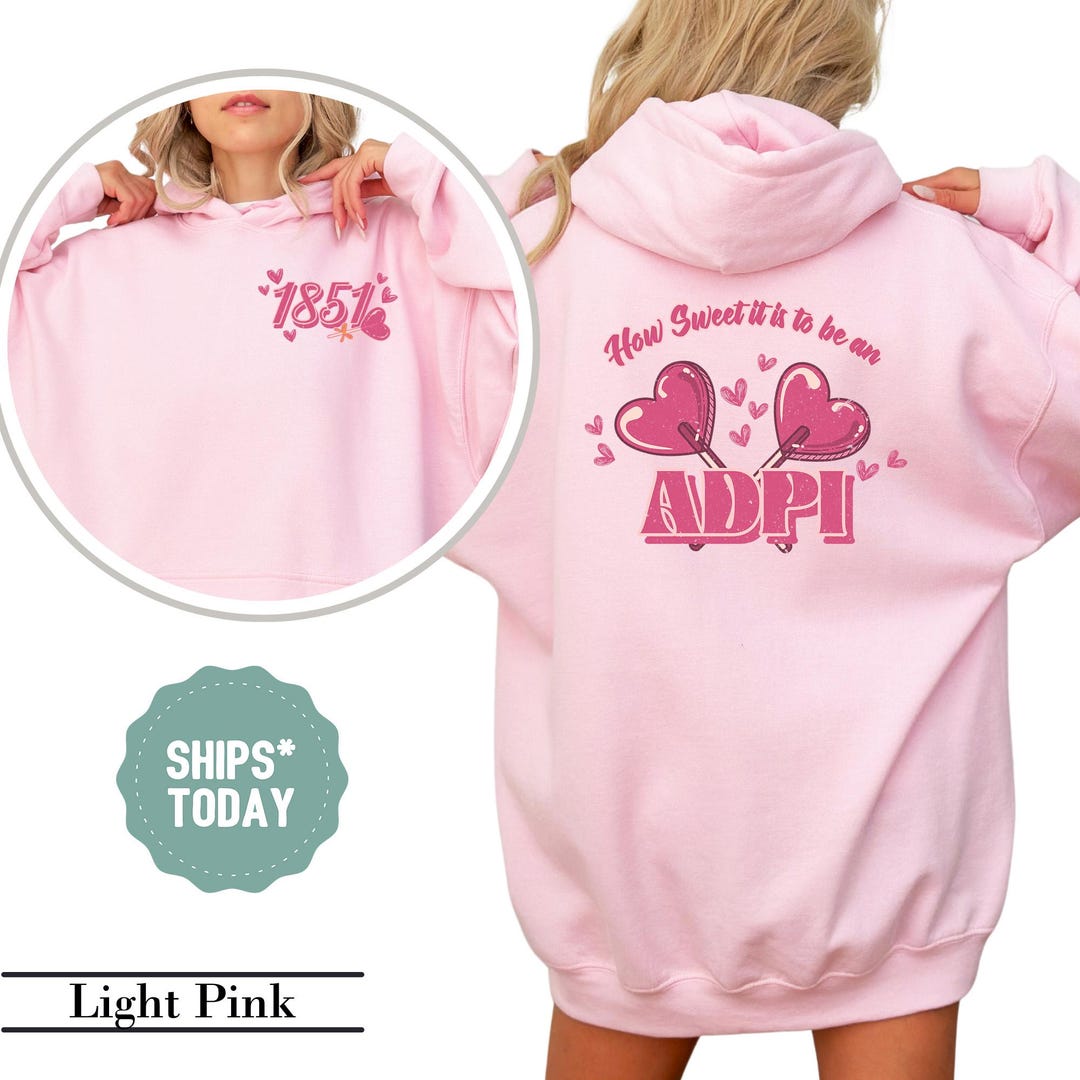 Alpha Delta Pi Heart Pop Sorority Sweatshirt - ADPI Sorority Crewneck ...