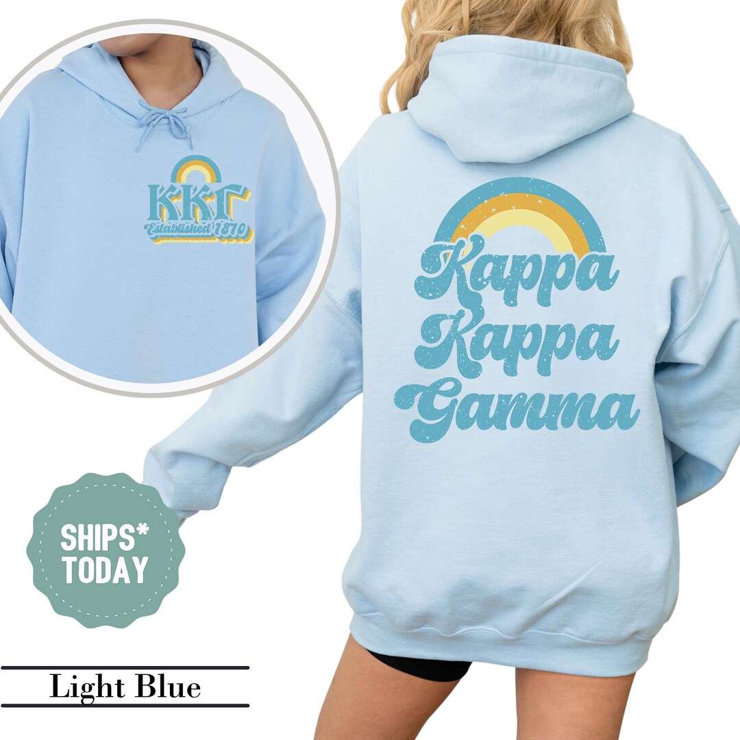 Kappa Kappa Gamma Vibrant Rainbow Sorority Sweatshirt KAPPA Crewneck ...