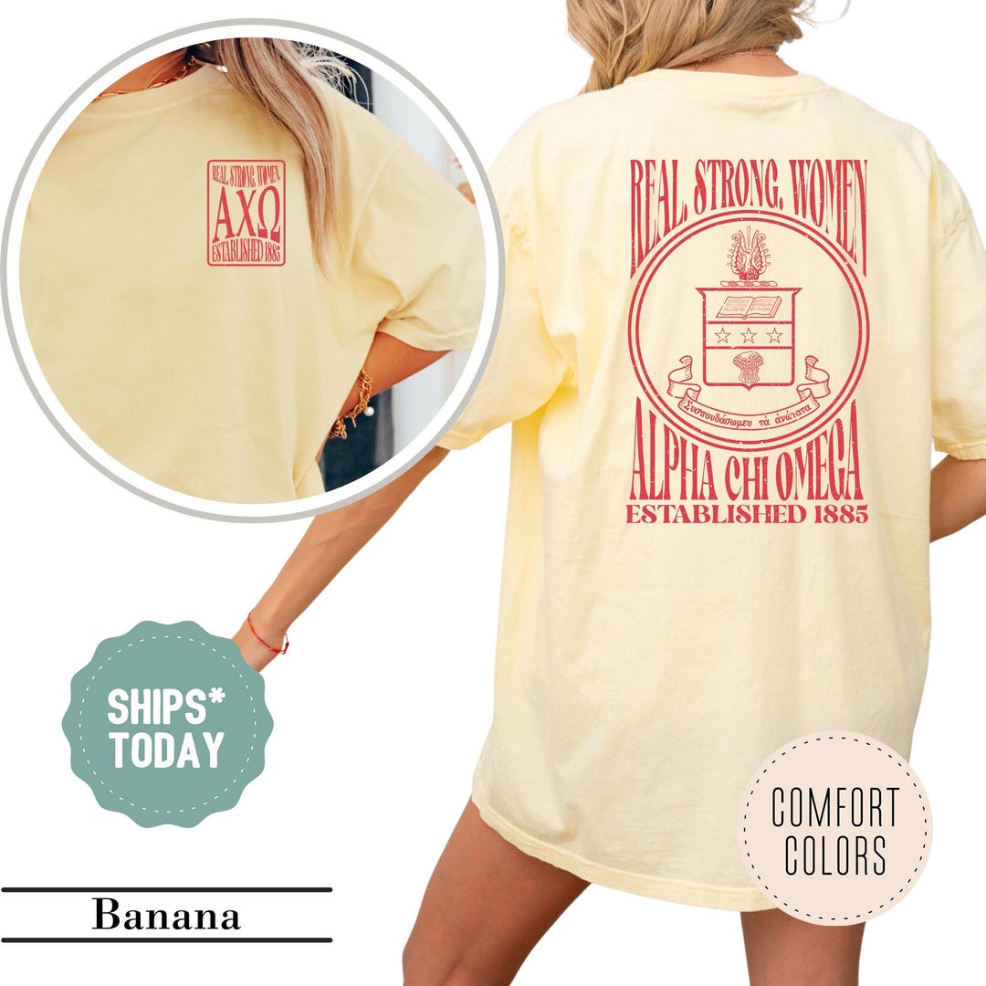 Alpha Chi Omega Crested Pride Sorority T-shirt - Alpha Chi Sorority ...