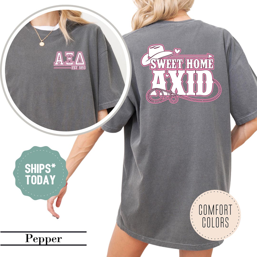 Alpha Xi Delta Hat & Rope Sorority T-shirt AXID Cowgirl Sorority Shirts ...