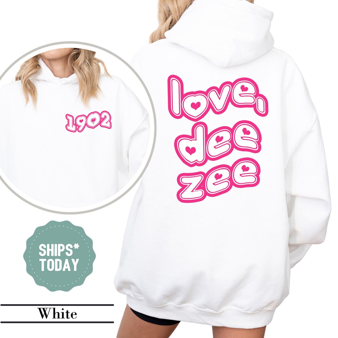 Delta Zeta Rosy Heart Sorority Sweatshirt - Dee Zee Merch - Crewneck ...