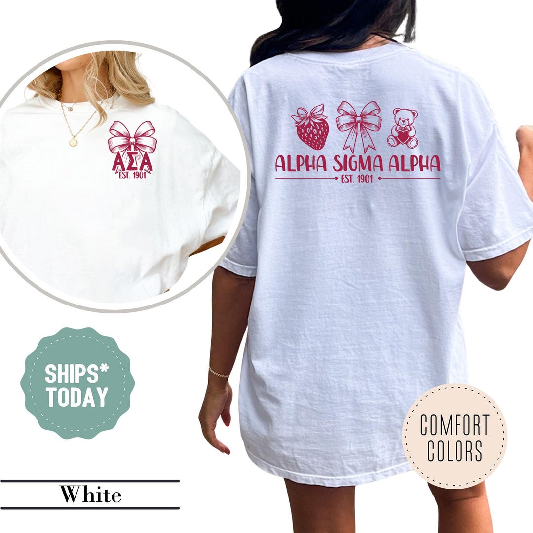 Alpha Sigma Alpha Berries Sorority T-shirt - ASA Sorority Merch - Big ...