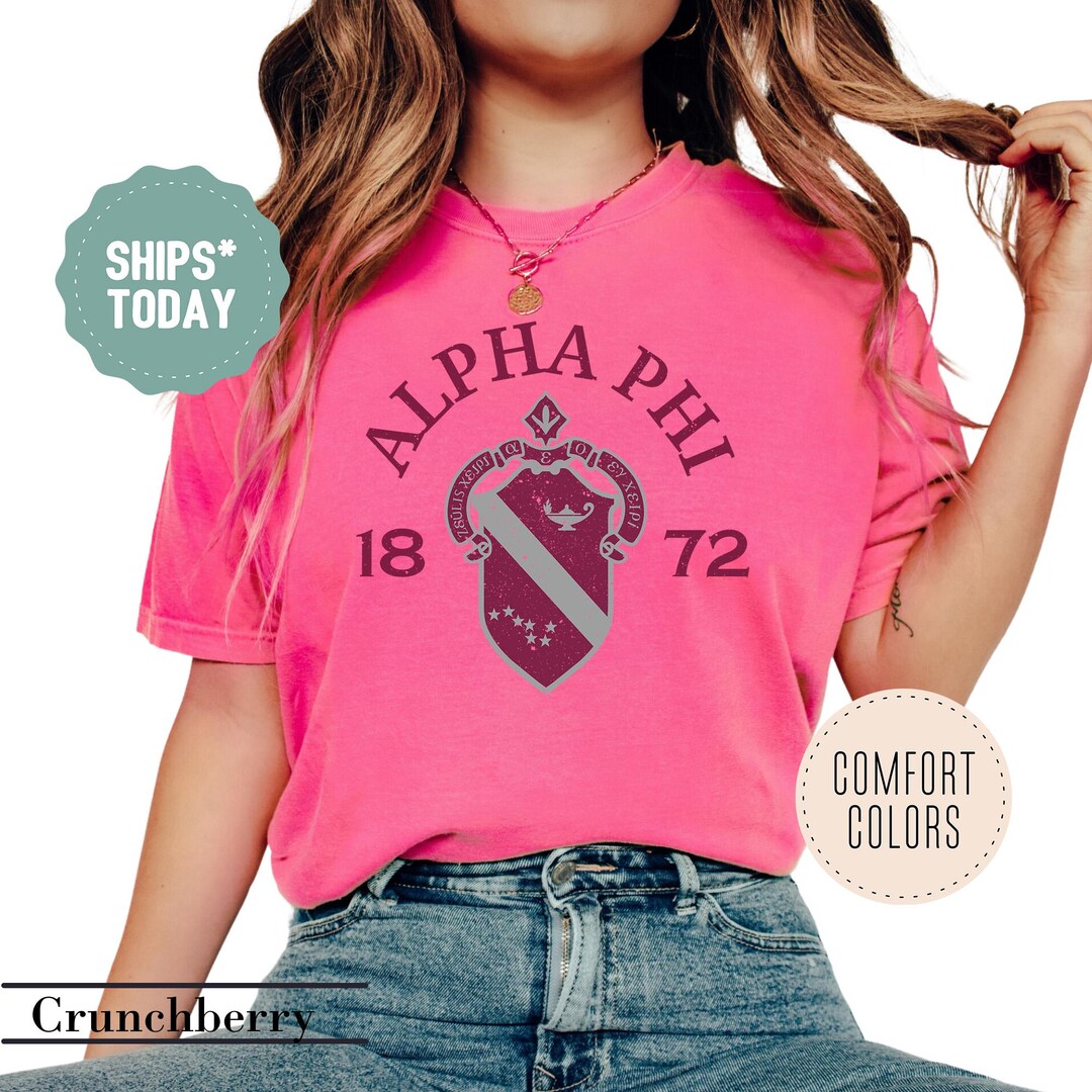 Alpha Phi Noble Crest Sorority T-shirt - APHI Coat of Arms Sorority ...