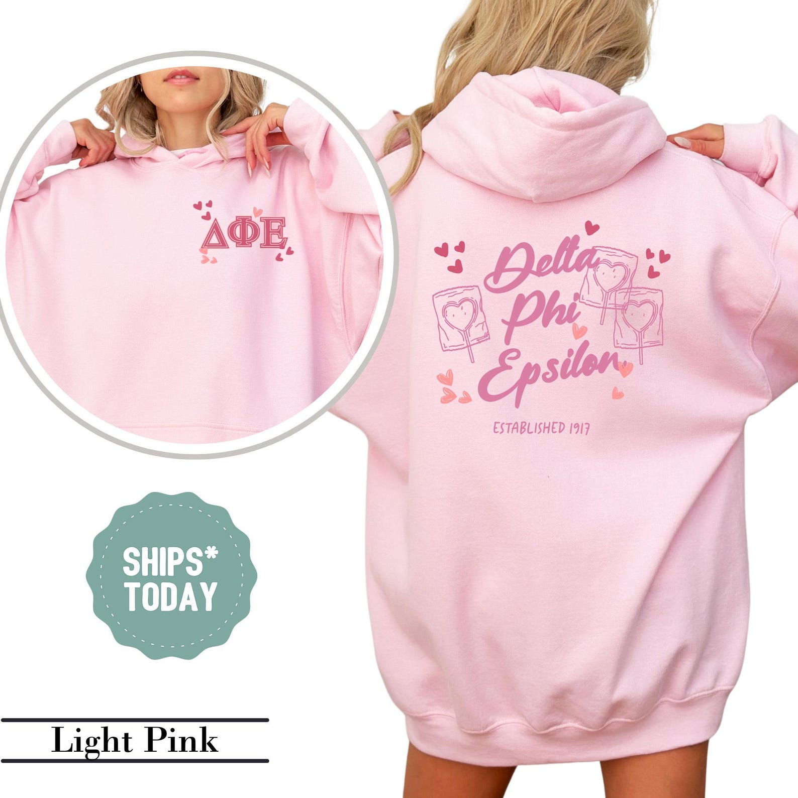Delta Phi Epsilon Sweet Candy Sorority Sweatshirt - DPHIE Sorority ...