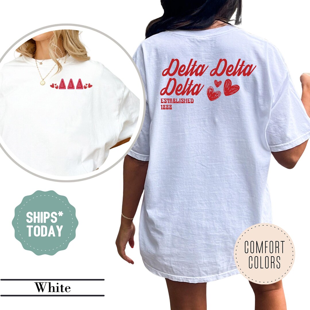 Delta Delta Delta Retro Crush Sorority T-shirt - Tri Delta Sorority ...