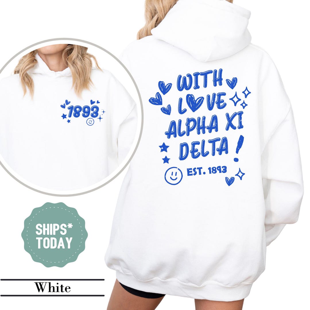 Alpha Xi Delta With Love Sorority Sweatshirt AXID Crewneck Sweatshirt ...