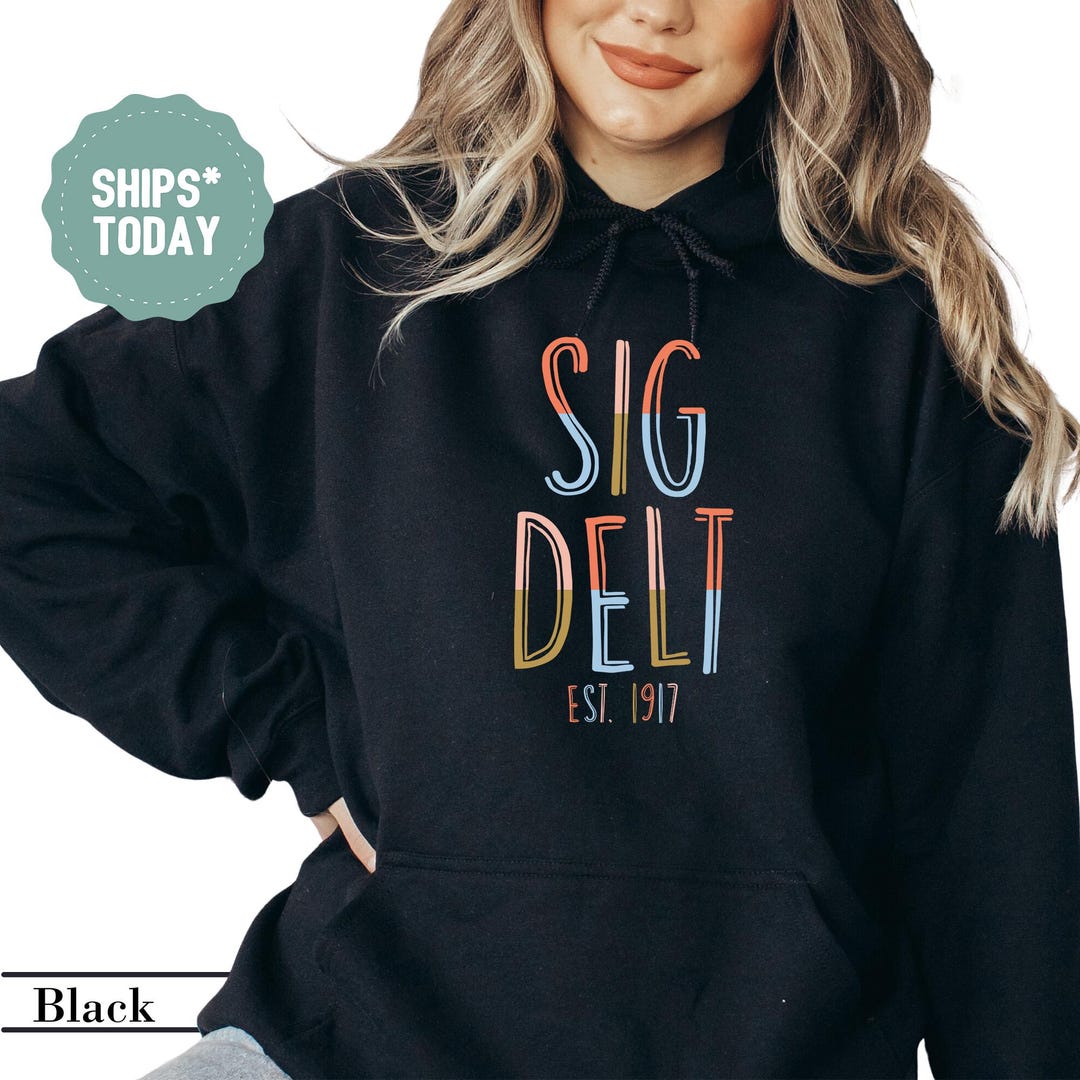 Sigma Delta Tau Pastel Letters Sorority Sweatshirt Sig Delt Sorority ...