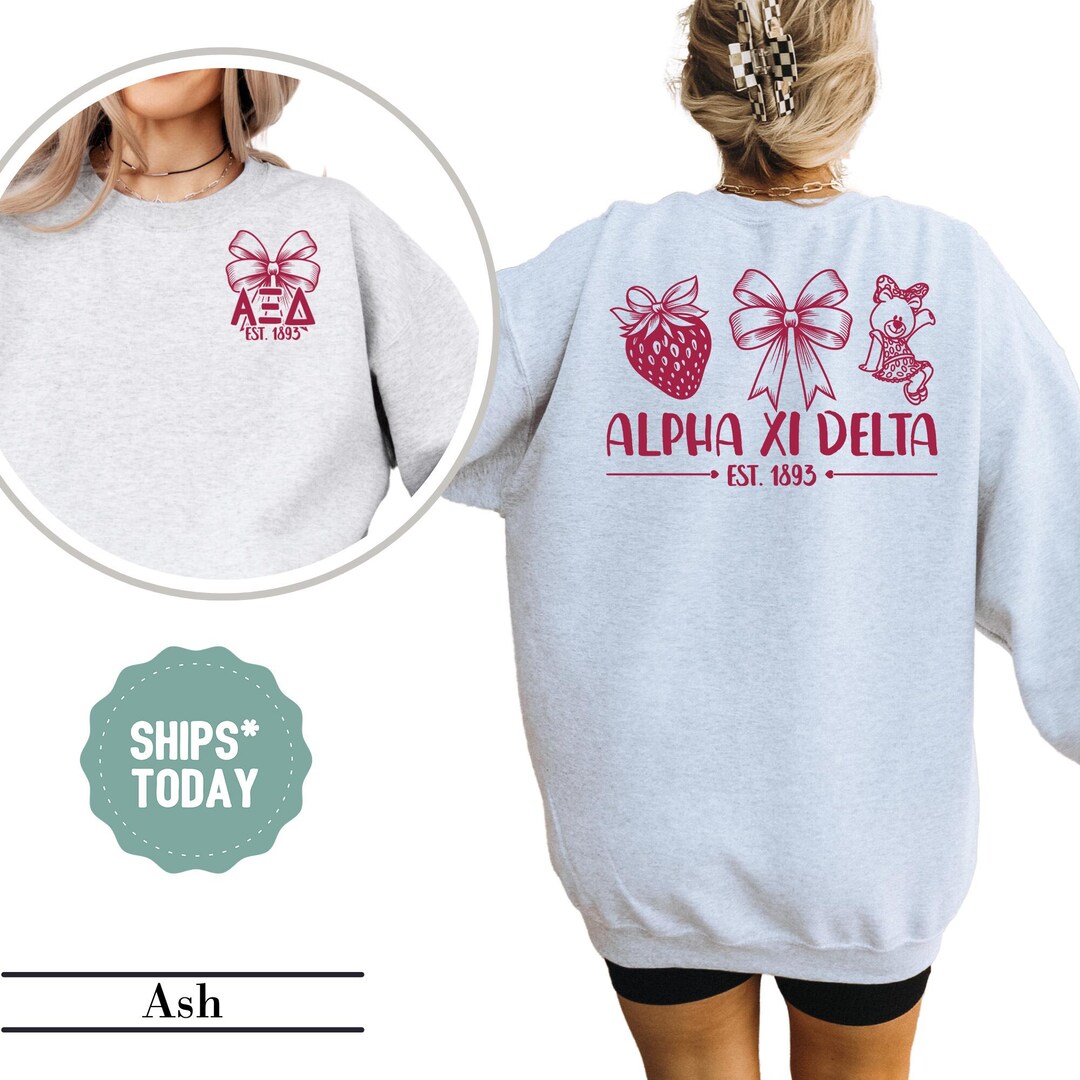 Alpha Xi Delta Berries Sorority Sweatshirt - AXID Greek Apparel - Big ...