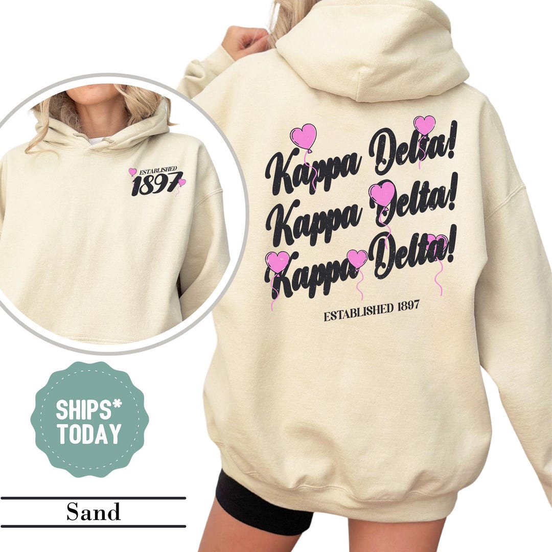 Kappa Delta Balloon Heart Sorority Sweatshirt Kay Dee Sorority Merch ...