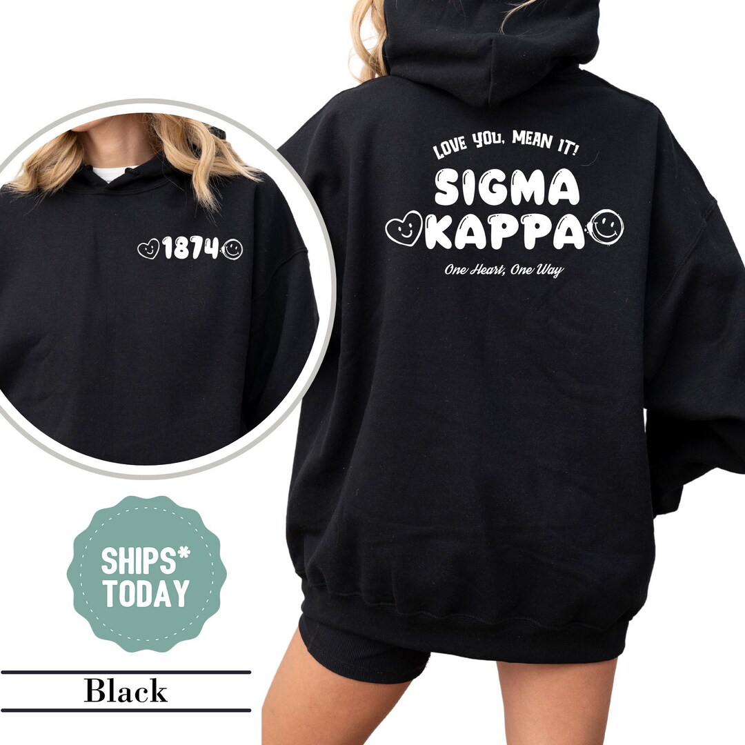 Sigma Kappa Ivory Letters Sorority Sweatshirt - Sigma Kappa Crewneck ...