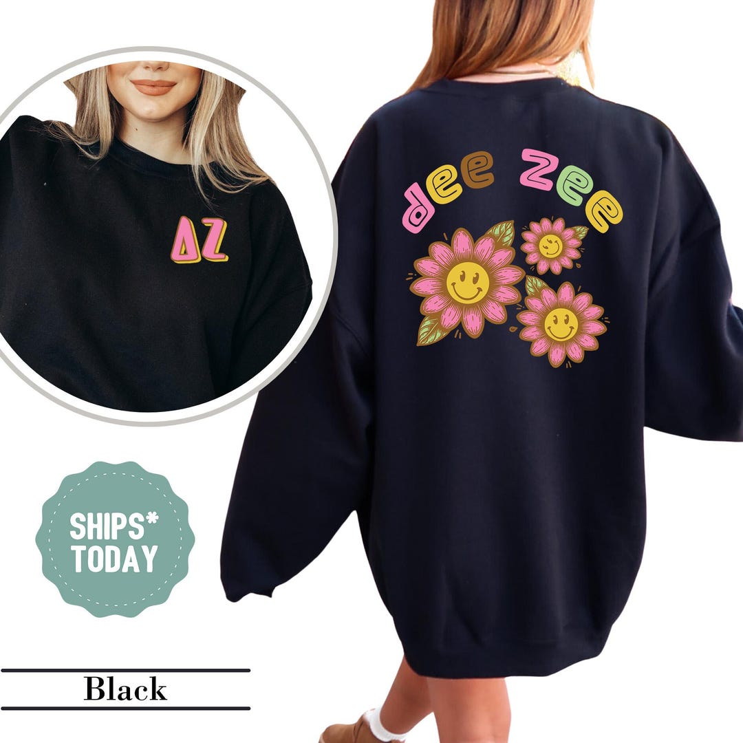 Delta Zeta Floral Cheer Sorority Sweatshirt - Dee Zee Floral Sorority ...
