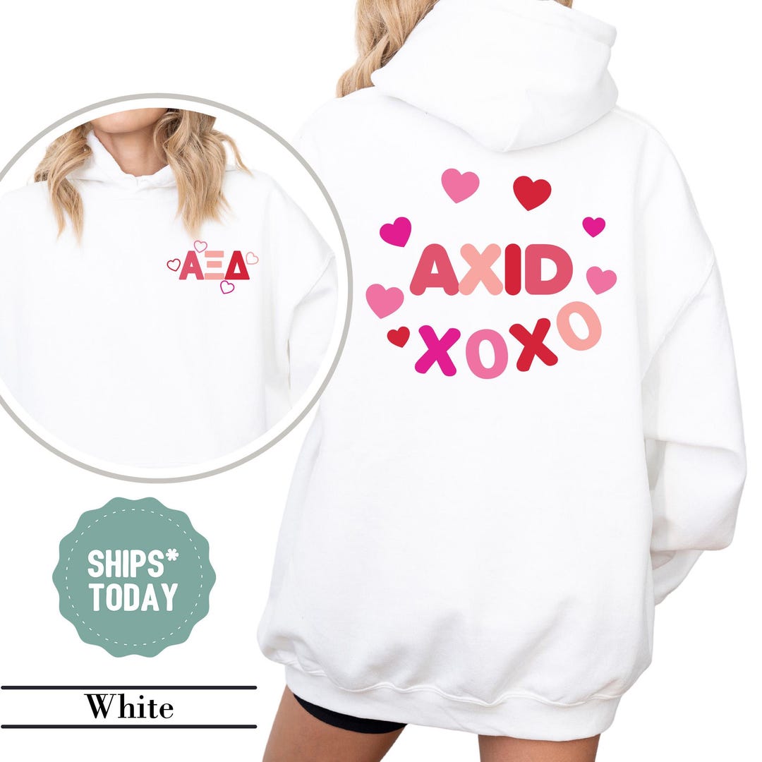 Alpha Xi Delta Rosy Letters Sorority Sweatshirt AXID Sorority Hoodie ...