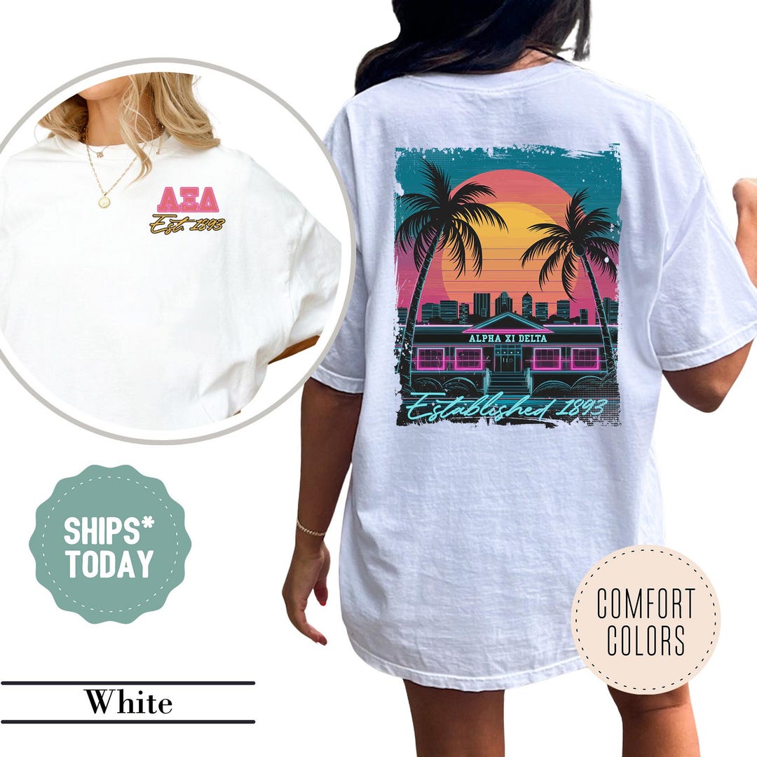 Alpha Xi Delta Greek Haven Sorority T-shirt - AXID Comfort Colors ...