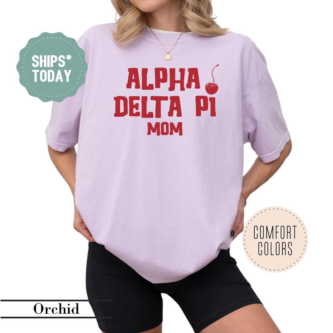 Alpha Delta Pi Cherry Mom Sorority T-shirt - Adpi Sorority Mom Shirt ...