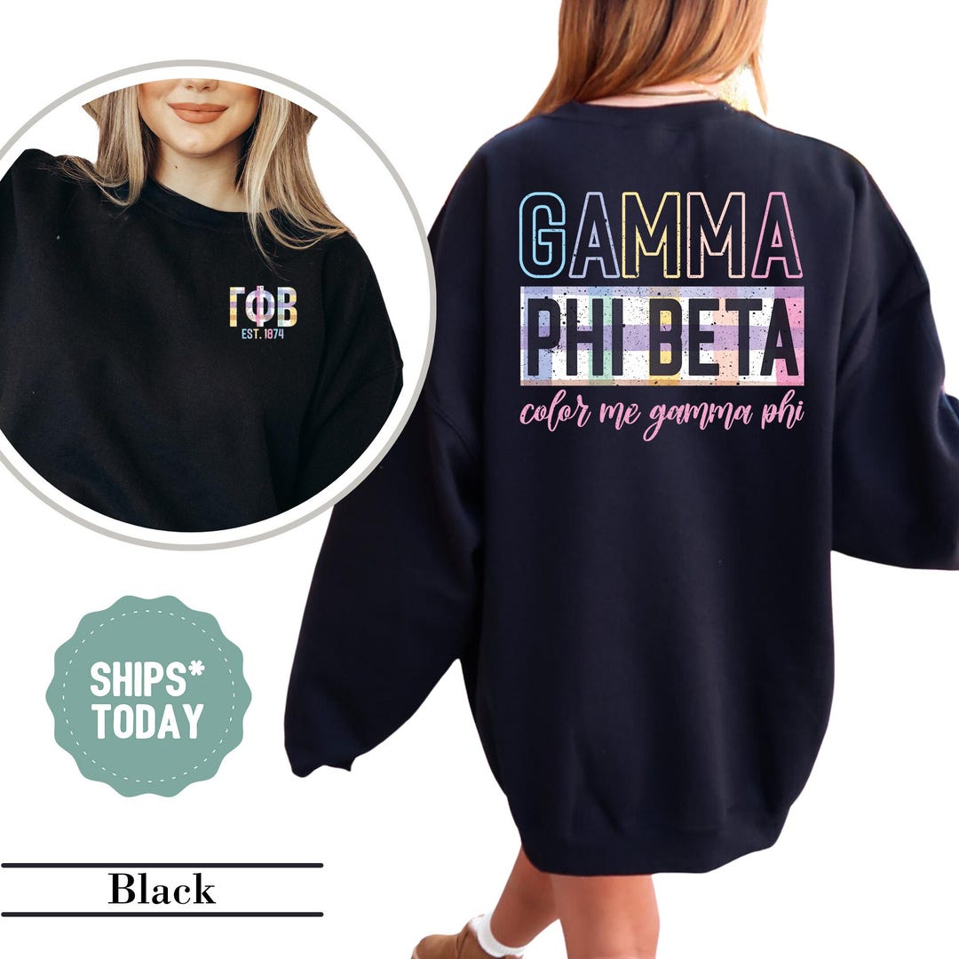Gamma Phi Beta Color Me Sorority Sweatshirt - Gamma Phi Sorority ...