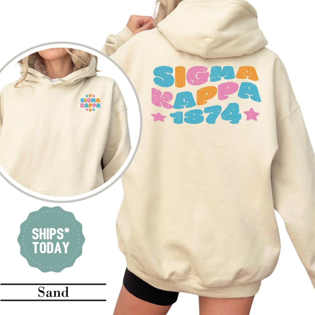 Sigma Kappa Retro Faded Sorority Sweatshirt Sig Kap Merch Sorority ...