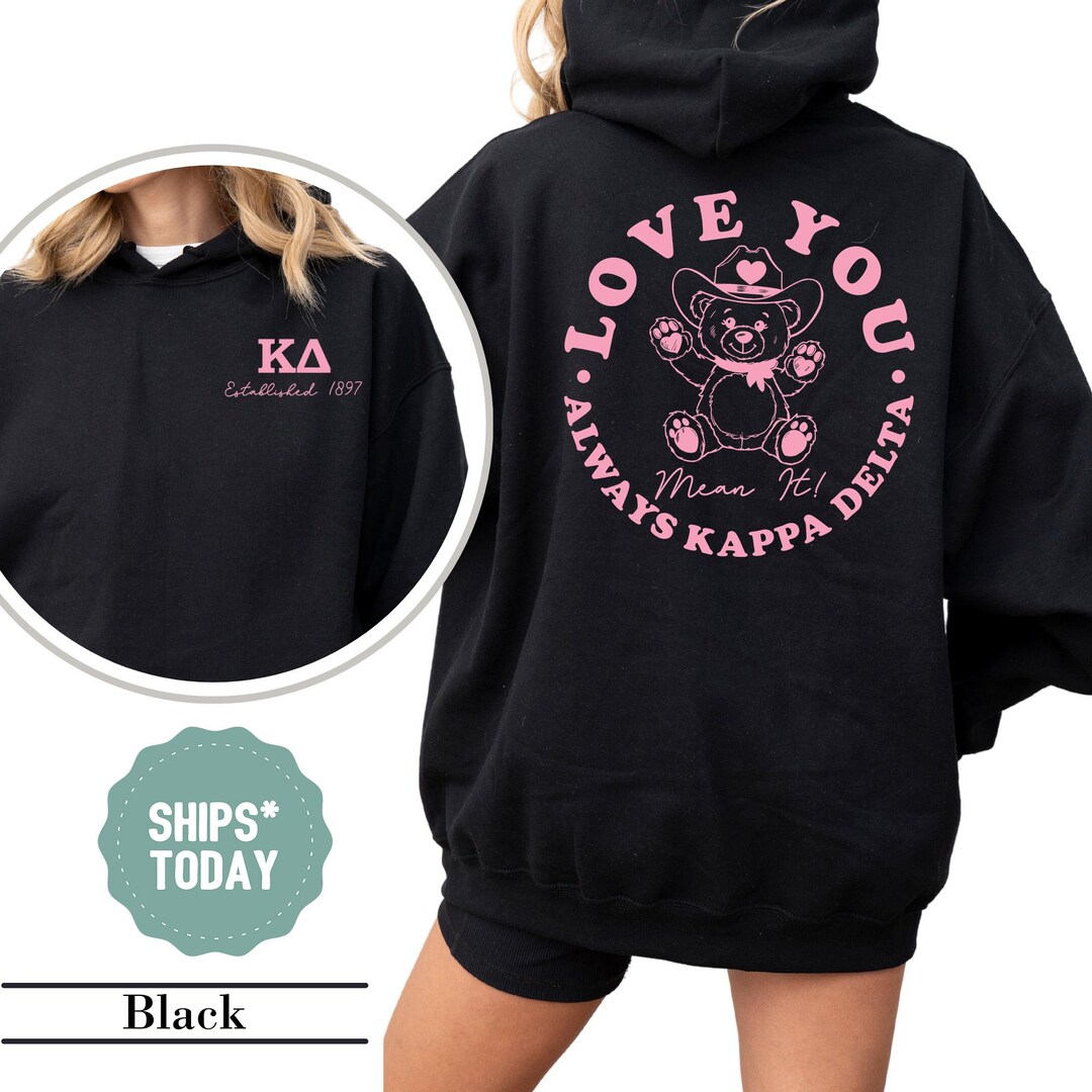 Kappa Delta Bear Embrace Sorority Sweatshirt - Kay Dee Sorority Merch ...