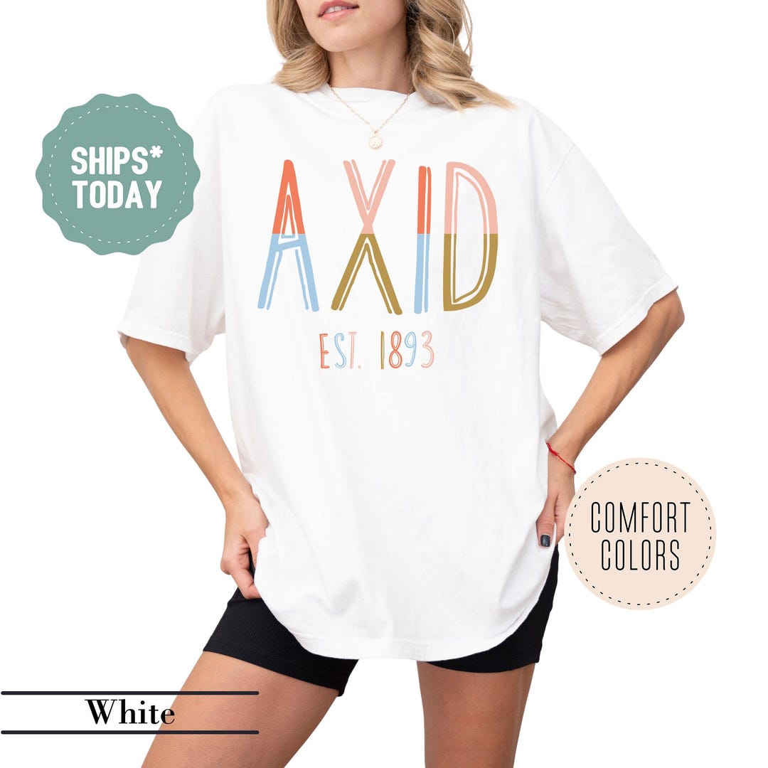 Alpha Xi Delta Pastel Letters Sorority T-shirt AXID Sorority Merch Big ...