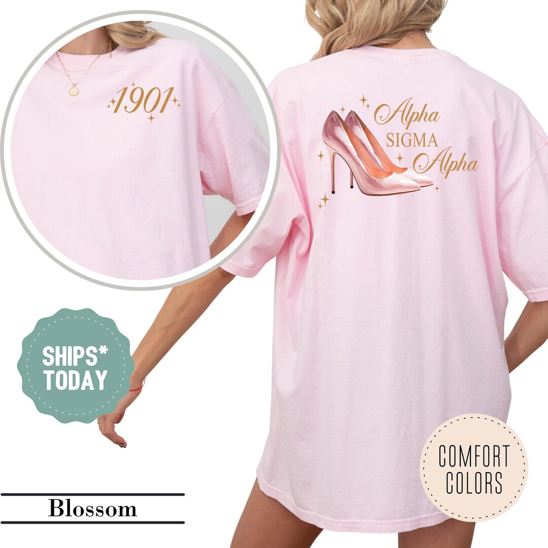 Alpha Sigma Alpha Pink Step Sorority T-shirt, ASA Merch, Greek Apparel ...