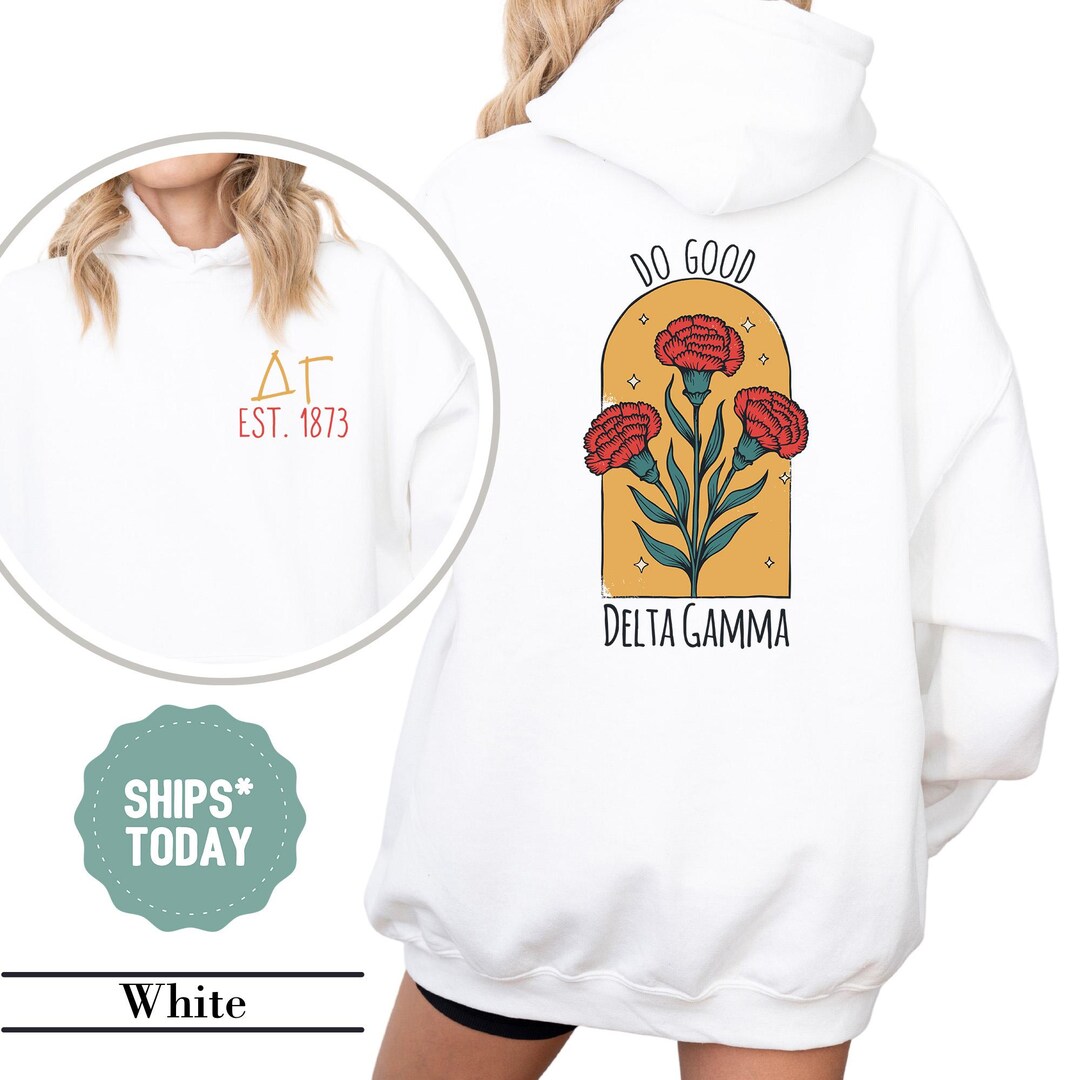 Delta Gamma Everbloom Sorority Sweatshirt - Dee Gee Greek Letters - Big ...