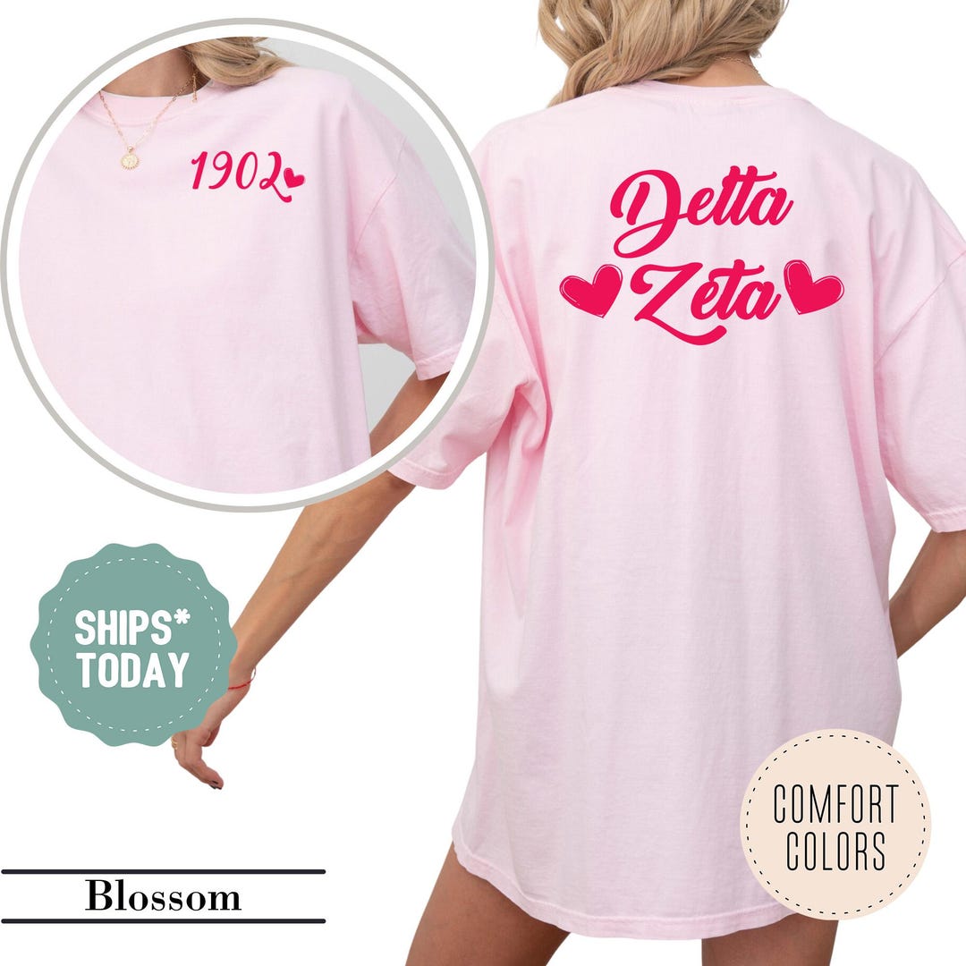 Delta Zeta Ruby Letters Sorority T-shirt - Dee Zee Shirt - Big Litttle ...