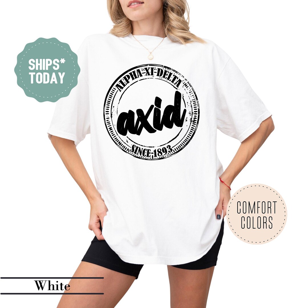 Alpha Xi Delta Loyalty Pin Sorority T-shirt AXID Comfort Colors Shirt ...