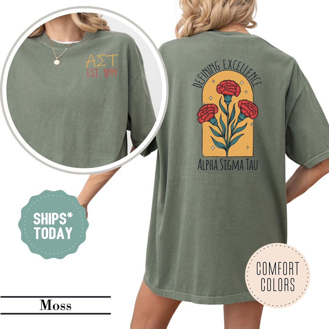 Alpha Sigma Tau Everbloom Sorority T-shirt - AST Sorority Apparel ...