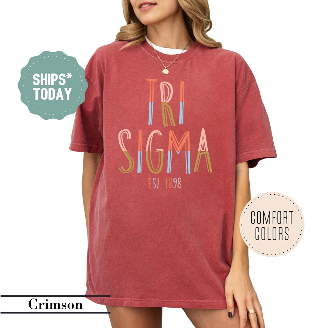 Sigma Sigma Sigma Pastel Letters Sorority T-shirt Tri Sigma Sorority ...