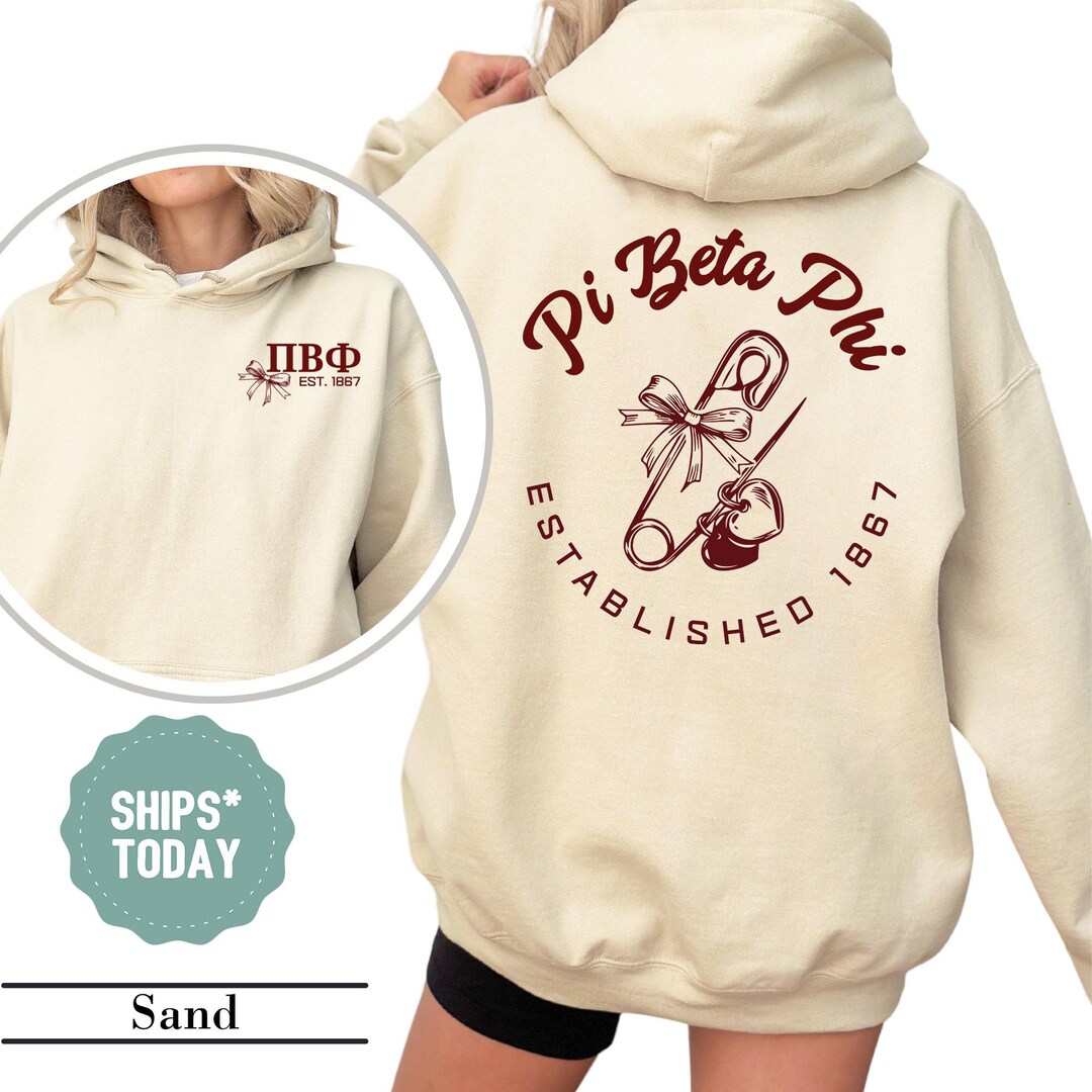 Pi Beta Phi Tied Together Sorority Sweatshirt Pi Phi Greek Letters Big ...