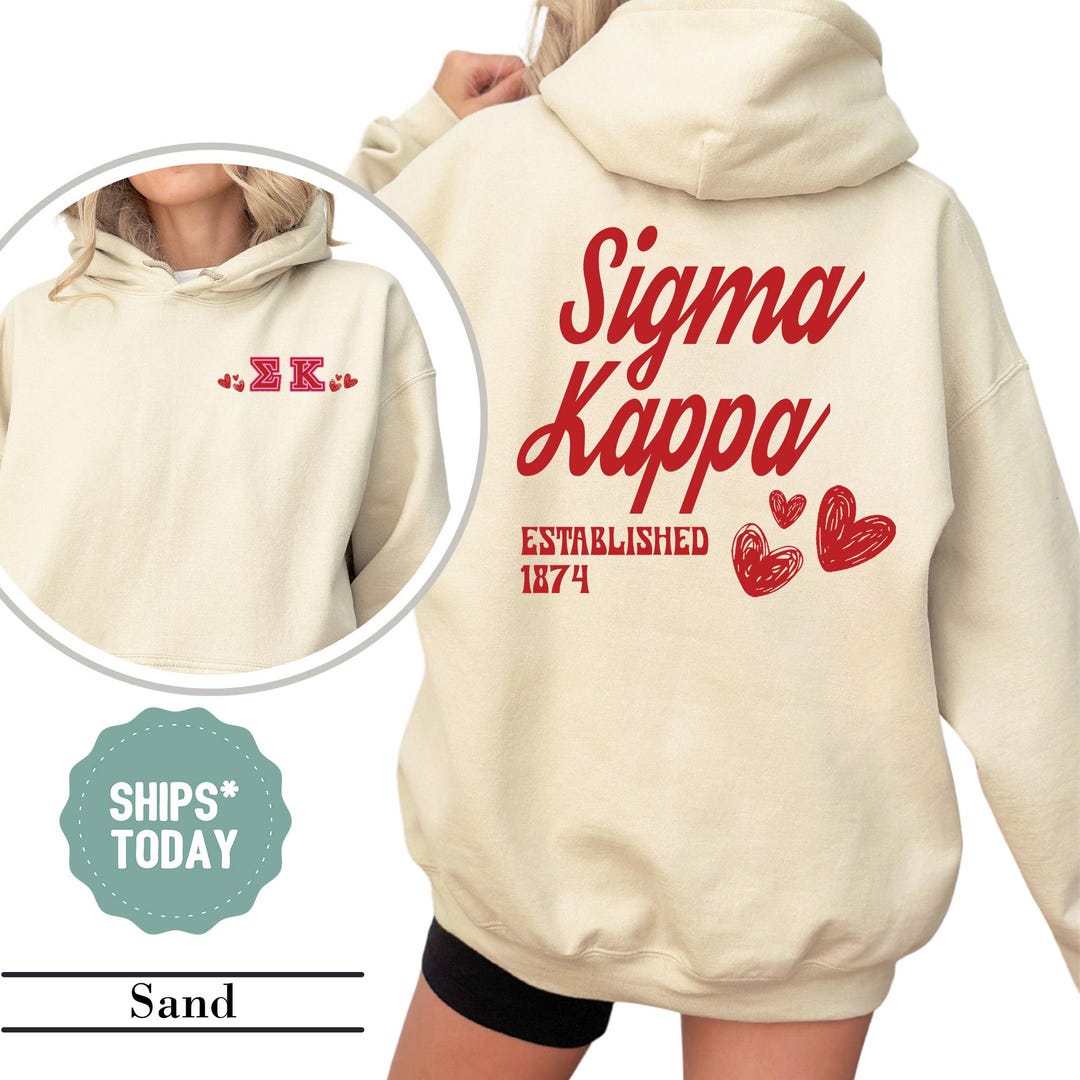 Sigma Kappa Retro Crush Sorority Sweatshirt - Sigma Kappa Merch - Big ...