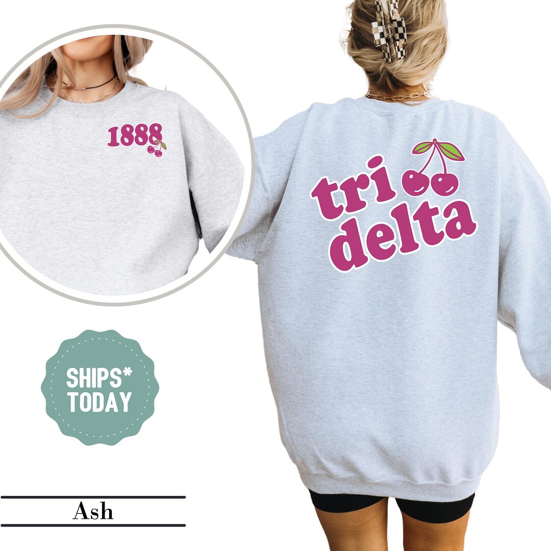 Delta Delta Delta Purple Cherry Sorority Sweatshirt - Tri Delta ...