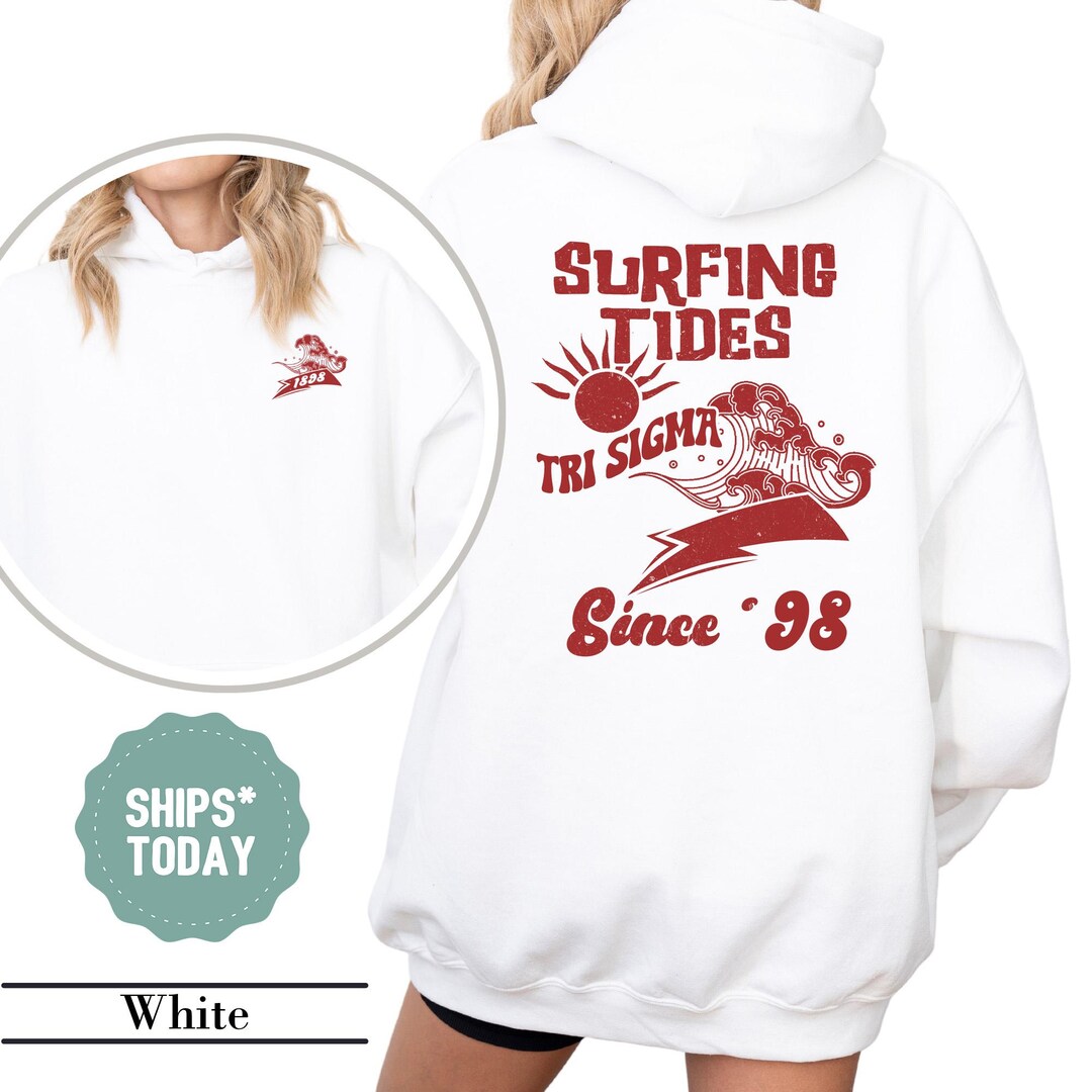 Sigma Sigma Sigma Surfin' Tides Sorority Sweatshirt Tri Sigma Merch ...