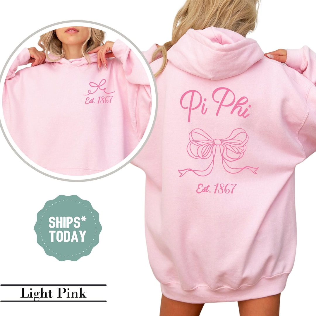 Pi Beta Phi Pink Ribbon Sorority Sweatshirt - Pi Phi Merch - Sorority ...