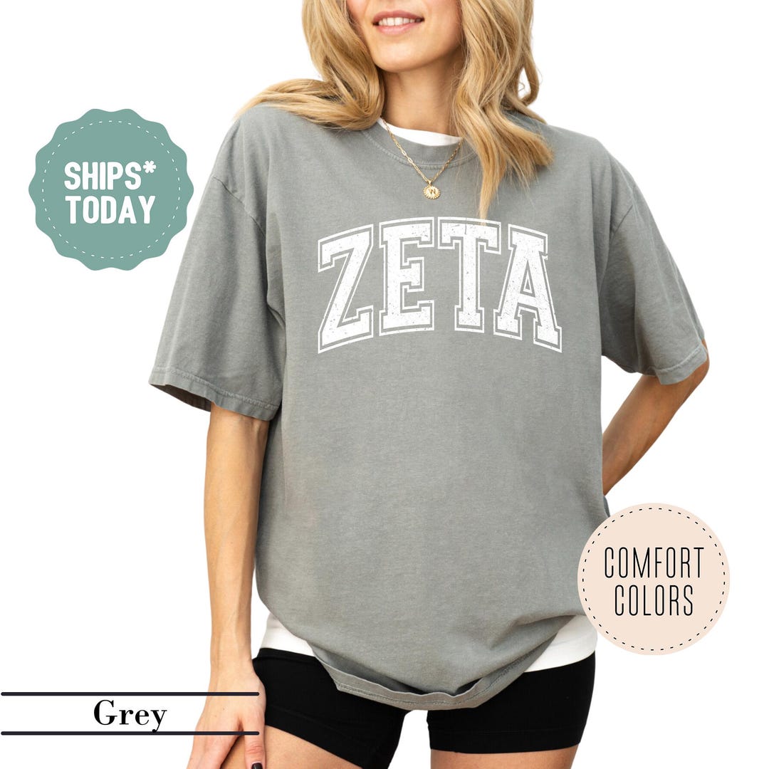 Zeta Tau Alpha Bold Letters Sorority T-shirt ZETA Sorority Shirt Big ...