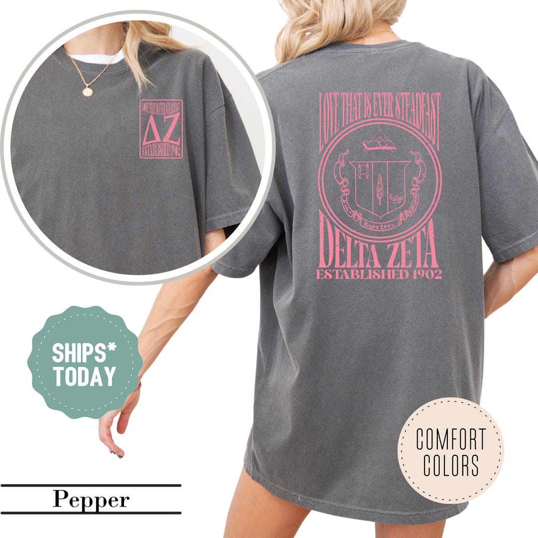 Delta Zeta Crested Pride Sorority T-shirt - Dee Zee Sorority Crest ...