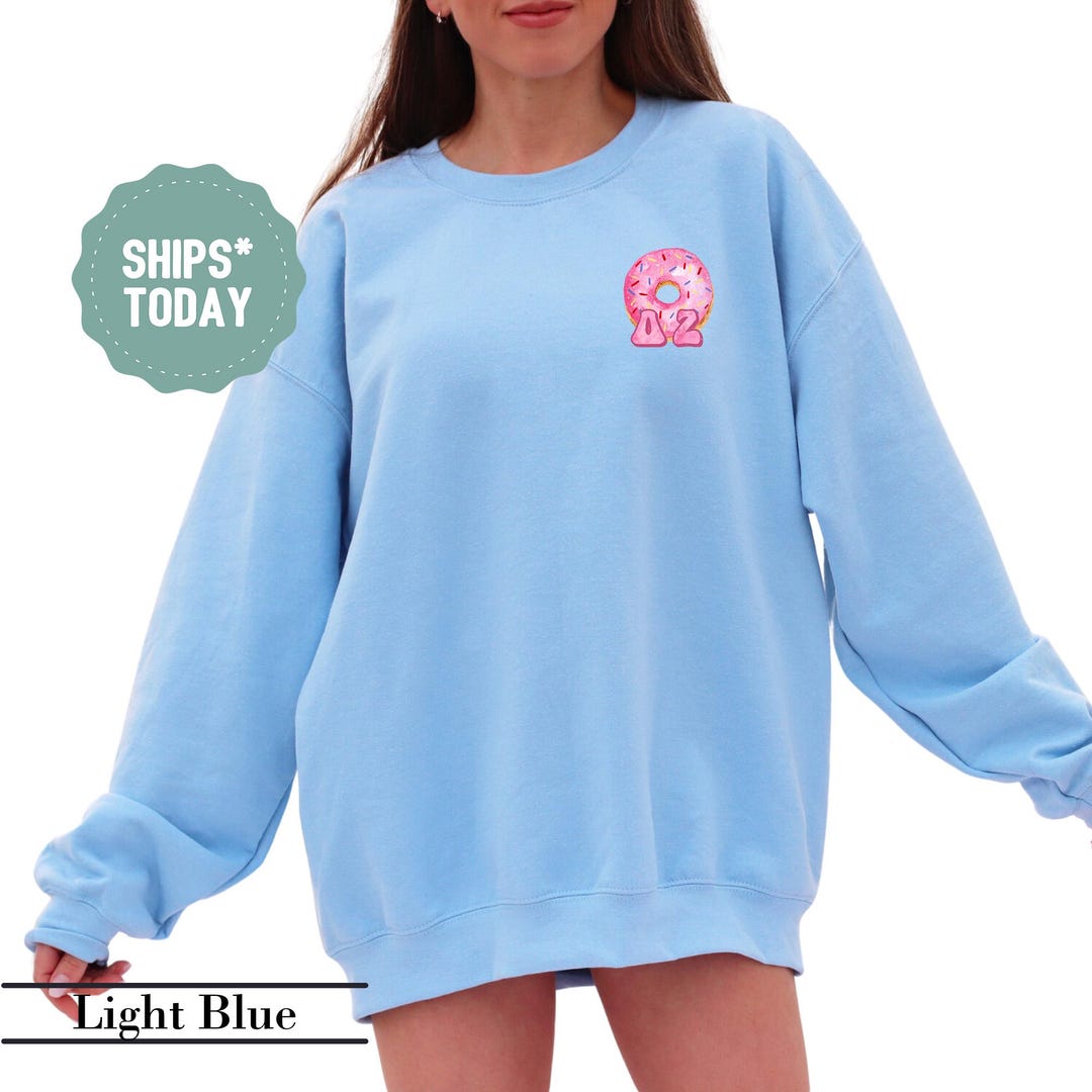 Delta Zeta Sweet Treat Sorority Sweatshirt Dee Zee Crewneck Sweatshirt ...