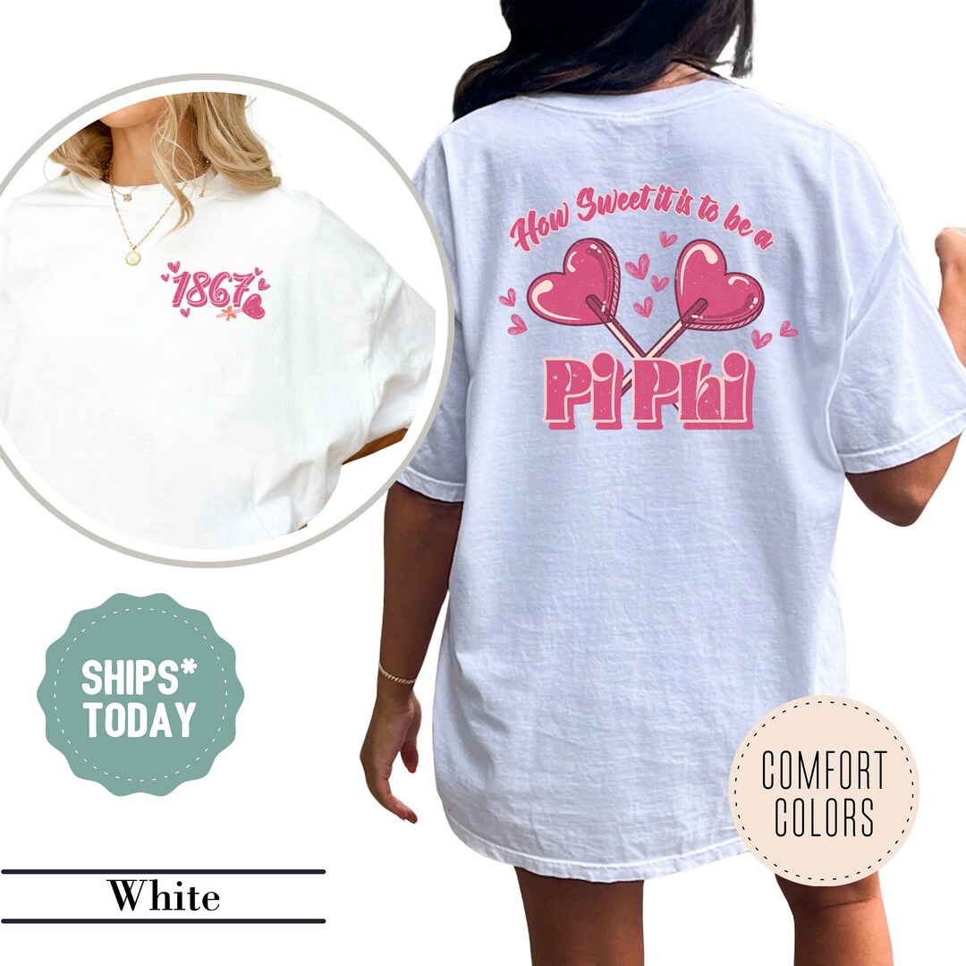 Pi Beta Phi Heart Pop Sorority T-shirt Pi Phi Merch Trendy Sorority ...
