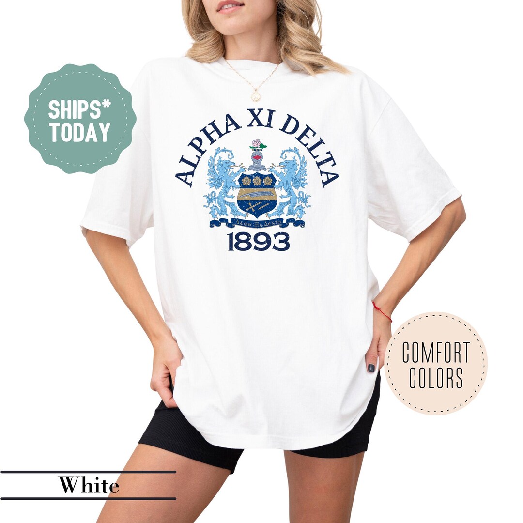Alpha Xi Delta Noble Crest Sorority T-shirt - AXID Coat of Arms ...