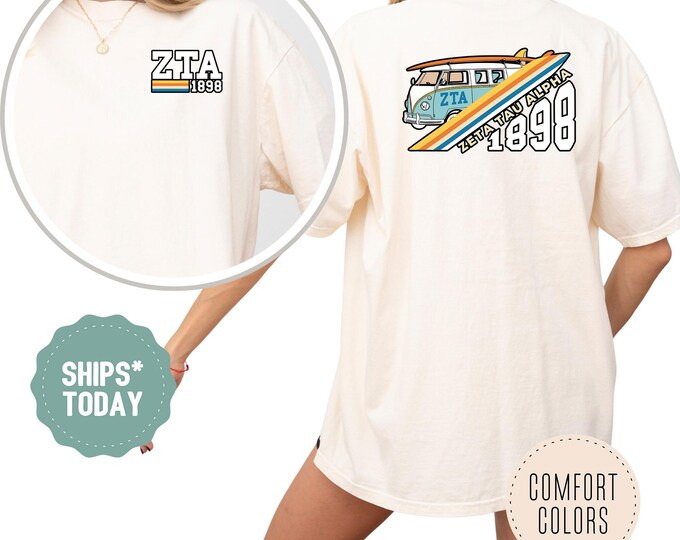Zeta Tau Alpha Shady Love Comfort Colors Sorority T-shirt | ZETA Greek ...
