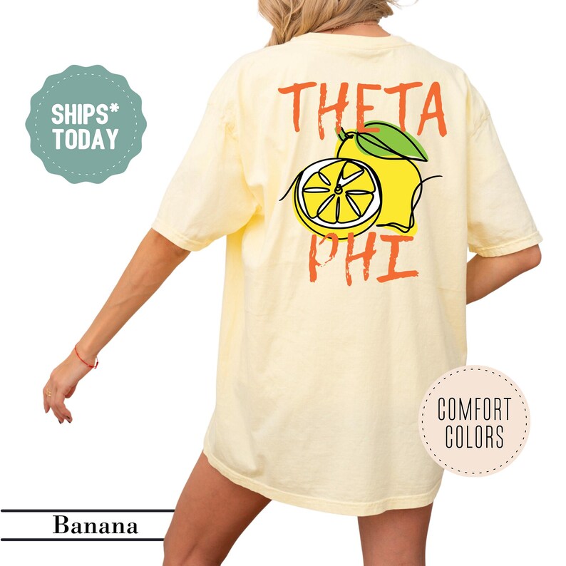 Theta Phi Alpha Citrus Cursive Sorority T-shirt - Theta Phi Shirt ...