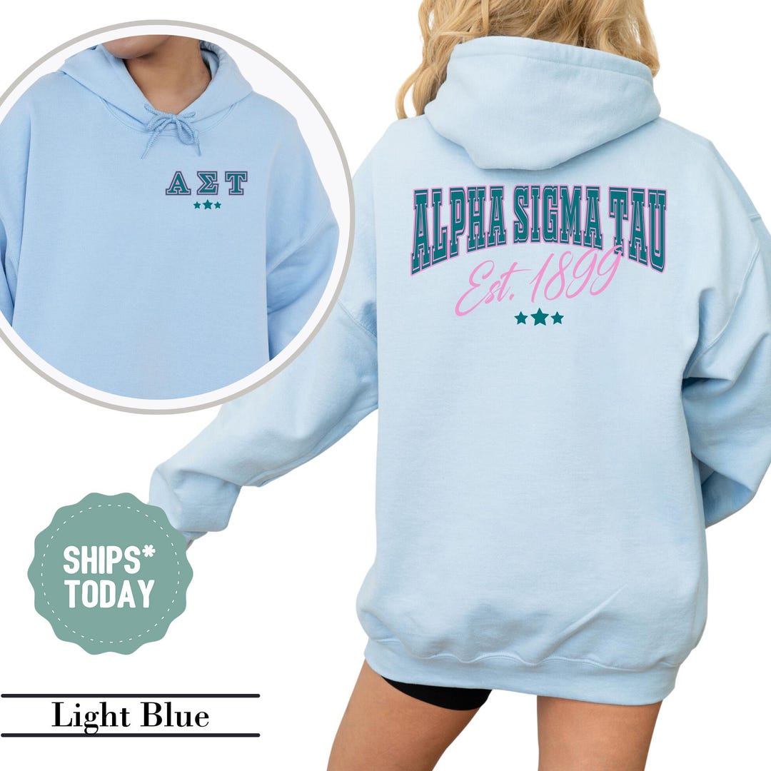 Alpha Sigma Tau Pink Stride Sorority Sweatshirt - Merch - Sorority ...