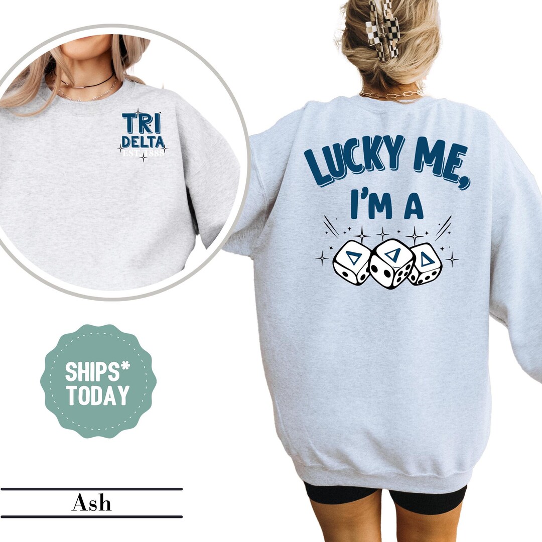 Delta Delta Delta Lucky Roll Sorority Sweatshirt - Tri Delta Sorority ...