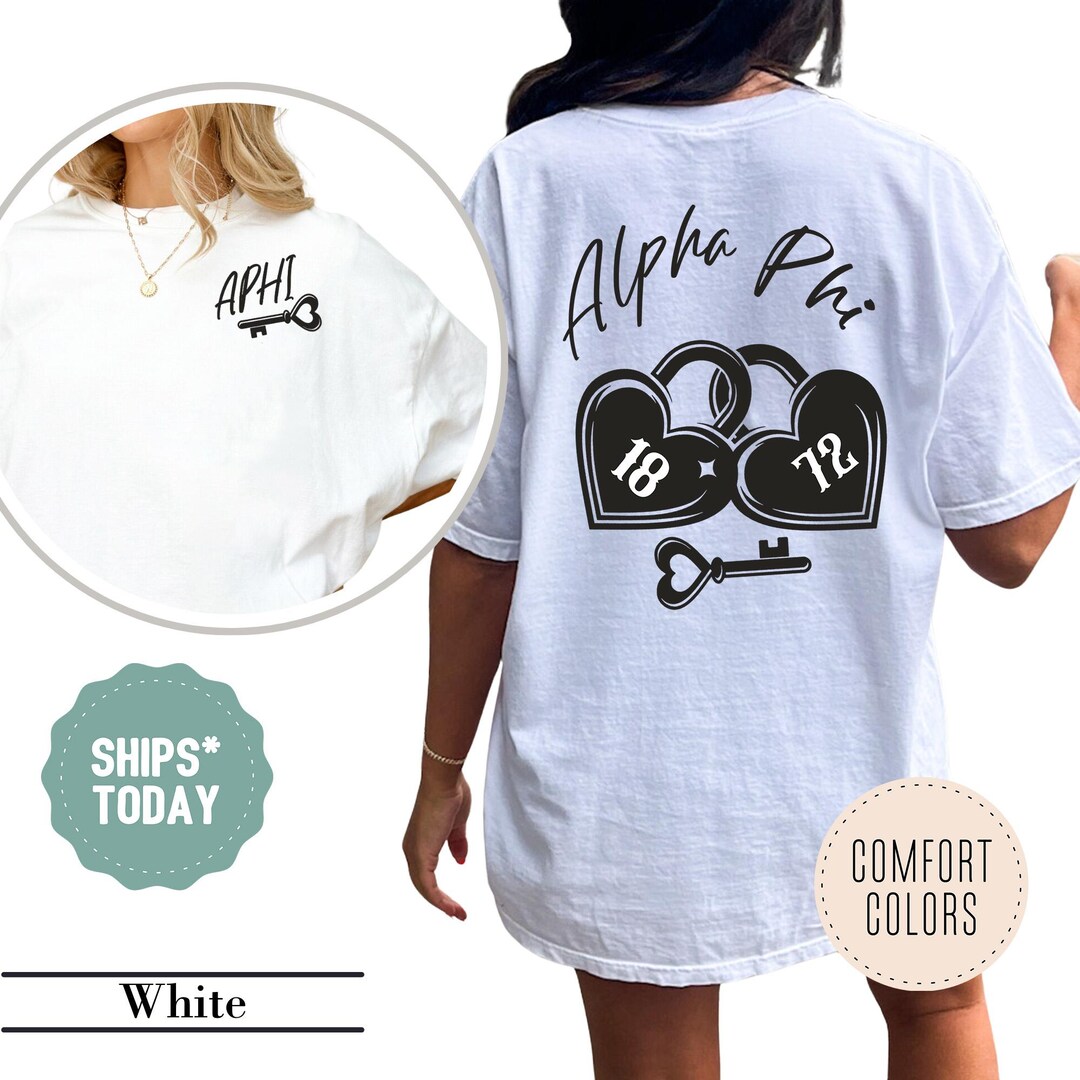 Alpha Phi Key to Love Sorority Shirt - APHI Sorority Letters - Big ...