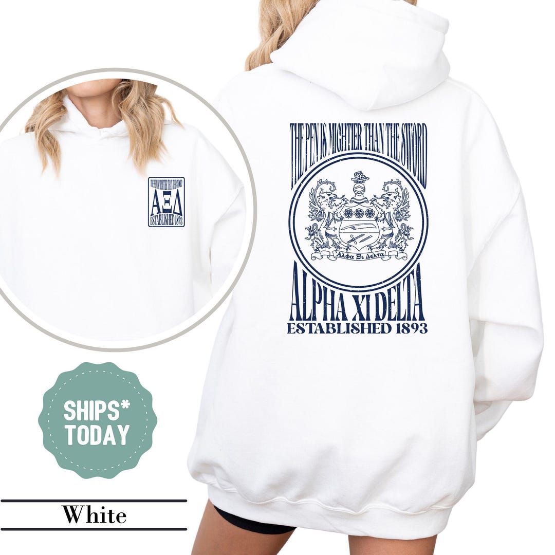Alpha Xi Delta Crested Pride Sorority Sweatshirt - AXID Sorority Crest ...