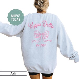 Kappa Delta Pink Ribbon Sorority Sweatshirt - Kay Dee Merch - Sorority ...