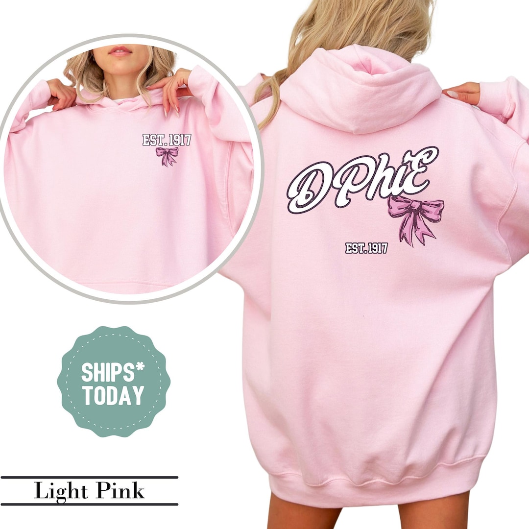 Delta Phi Epsilon Together in Pink Sorority Sweatshirt DPHIE Merch ...