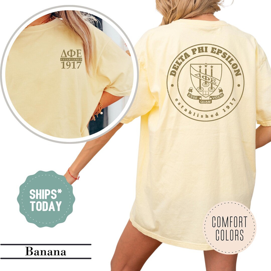 Delta Phi Epsilon Crest Circle Sorority T-shirt DPHIE Sorority Shirts ...