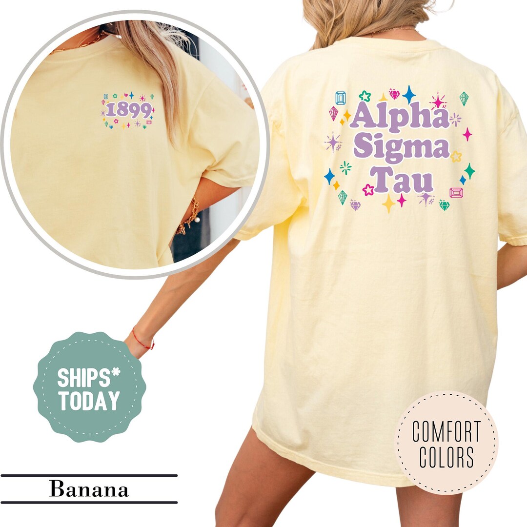 Alpha Sigma Tau Glam Greek Sorority Shirt - AST Sorority Merch - Big ...