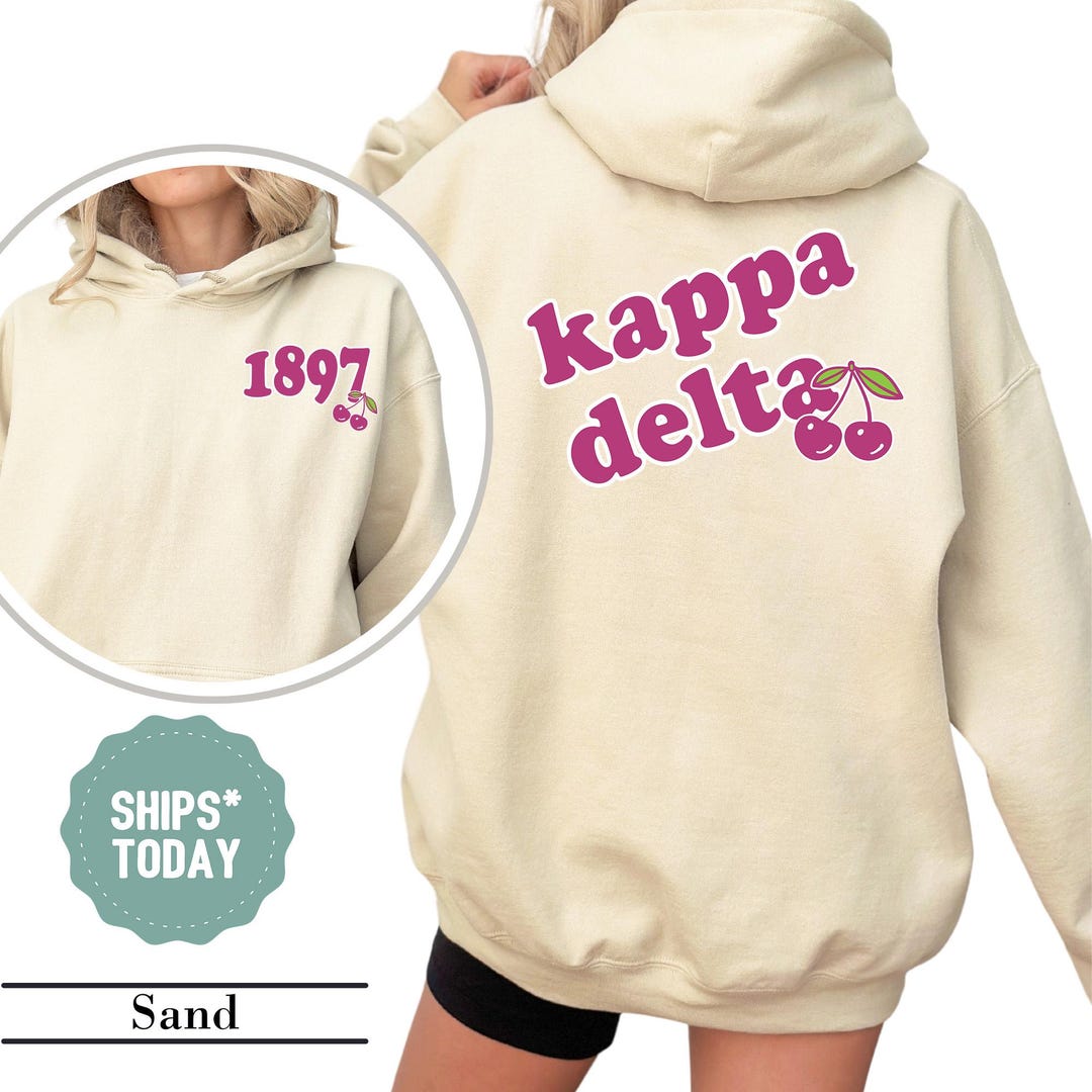Kappa Delta Purple Cherry Sorority Sweatshirt - Kay Dee Sorority Hoodie ...